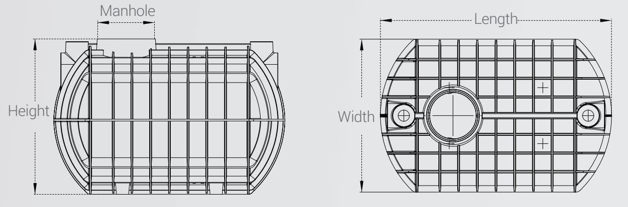 3100 Litre Polymaster Septic Tank | Water Tanks Melbourne - ASC Water Tanks