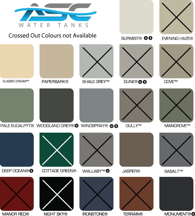 asc-colorbond-colours | Water Tanks Melbourne - ASC Water Tanks