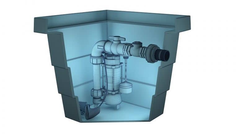 ASC 75L Stormwater Pit and D18VAMAG 135L/min Vertical Lift Pump For ...