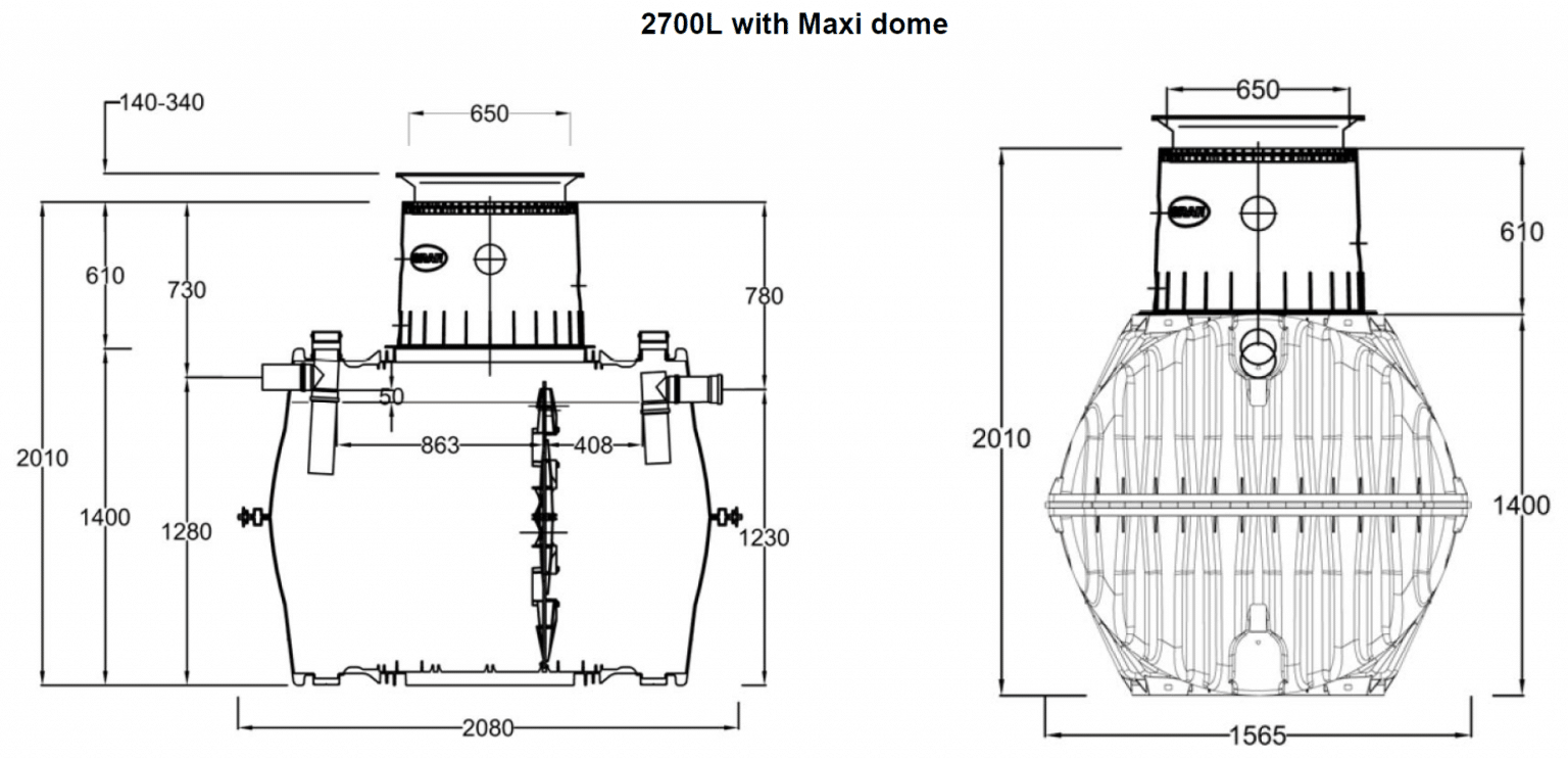 GRAF 2700LT Septic Tank | Water Tanks Melbourne - ASC Water Tanks